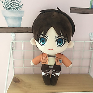 Eren Jaeger Cosplay Plush 20cm Scout Regiment Plush Doll Cute Anime Stuffed Figure Toy Gift for Girl Boy(20CM/7.87", Eren)