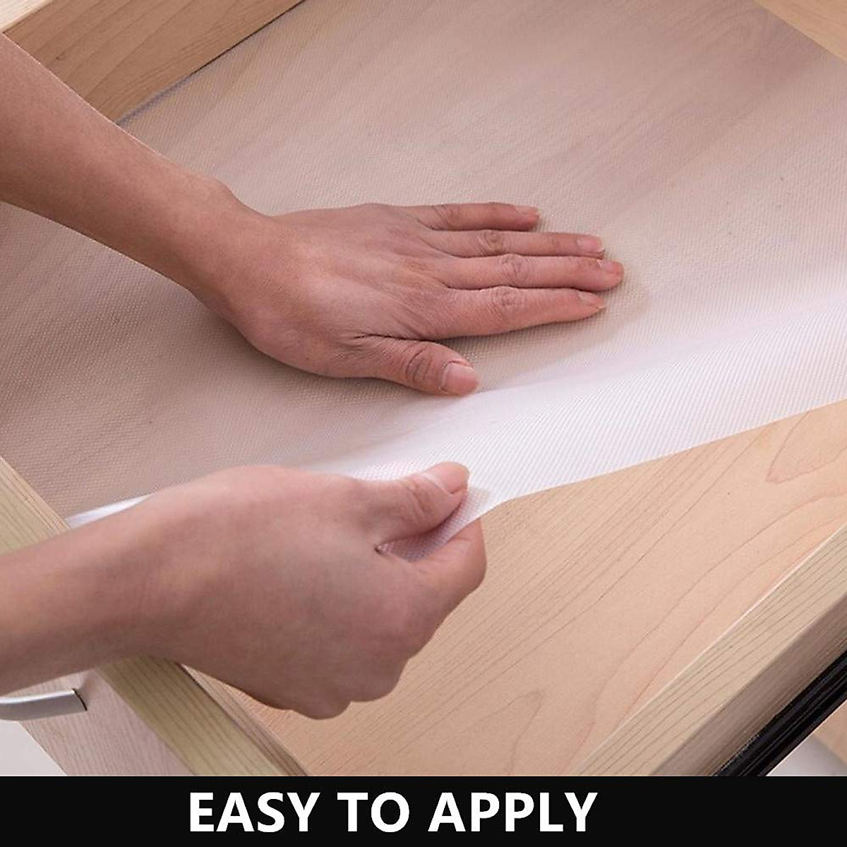 17.7 ×177 Inch Shelf Liners Heavy Cabinet Liner Non-Slip Kitchen Drawer Liner Waterproof Cabinet Mat No Odor Cupboard Liner for Home and Kitchen - White