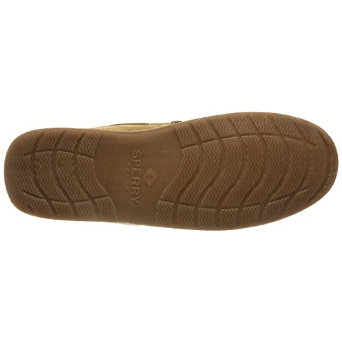 Sperry Men's Trapper Moccasin Slippers with Rawhide Leather Lacing, Lightweight Hardsole Moccasin Slippers for Men, Tan, 9 M