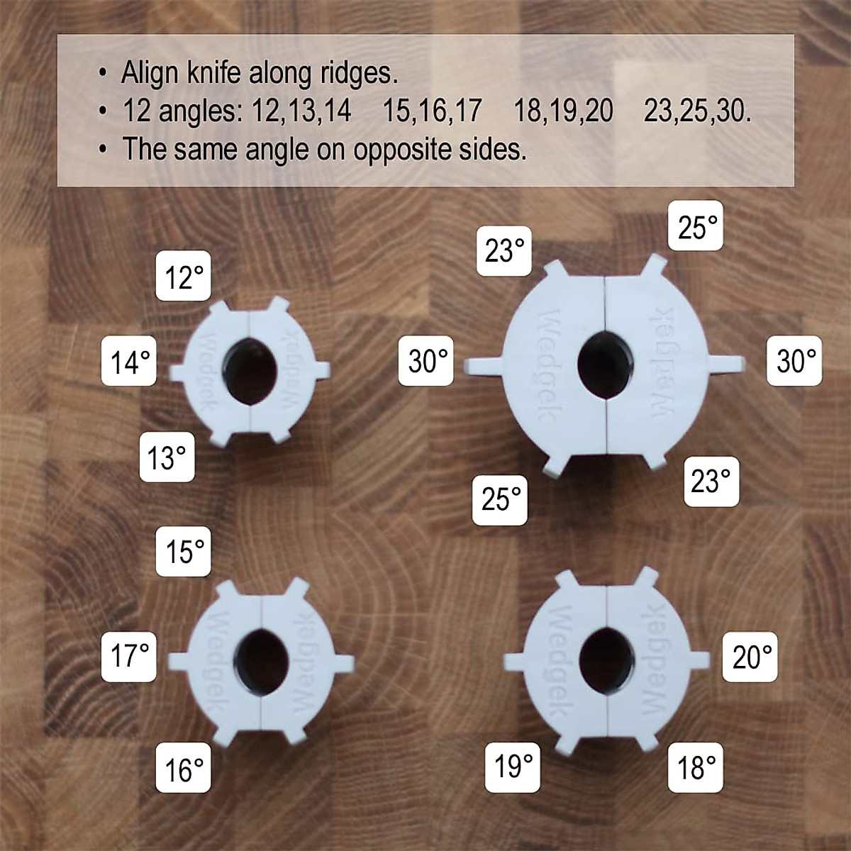 Wedgek HXT Ceramic Thick Sharpening Rod and Angle Guides, 11-Inch Shatter Resistant, White 1500 Grit