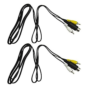 Suprafive 2pcs Premium Quality Replacement RCA AV Cable For Sega Genesis & Sega Master System