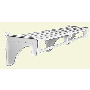 EZ Shelf DIY Expandable Closet Shelf & Rod - 65.3” - 120" White - Mounts to Back Wall (Floating)