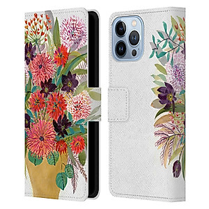Head Case Designs Officially Licensed Suzanne Allard Celebration Floral Art Leather Book Wallet Case Cover Compatible with Apple iPhone 13 Pro Max