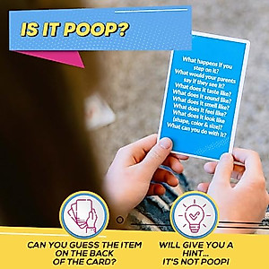 It's Not Poop - Fun Family Card Guessing Game for Kids and Adults, Ideal for Game Night, Camping, Travel and More, for 2-8 Players, Ages 8 and Up