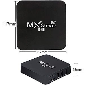 MXQ PRO 5G with Wireless Mini Keyboard Android 11.1 TV Box Ram 2GB ROM 16GB H.265 HD 3D Dual WiFi 2.4G/5.8G Quad Core Android Smart Box Home Set Top Player
