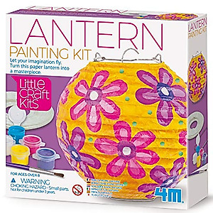 4M Lantern Painting Kit from Little Craft Kits, Let Your Imagination Fly, Turn a Paper Lantern into a Masterpiece, Ages 8+, Yellow