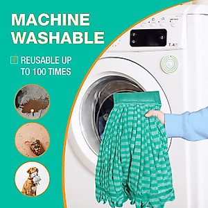 DIRT RUSHER 2 Pack Microfiber Tube Mop Head Replacement: Commerical Wet Mop for Floor Cleaning, Ultra-absorbent, Quick-dry and Universal Scratch Free Looped End Mopheads,ATDSS76011TG