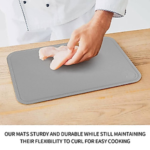 woshilaoDS 3 Pcs Plastic Cutting Boards, Reusable Plastic Chopping Boards for Kitchen Dishwasher Safe, Reversible Meat Veggies Fruits Thick Chopping Cutting Boards