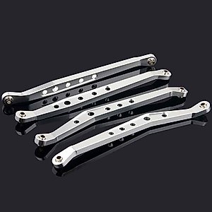 Toyoutdoorparts RC AX80083 Silver Alum Wraith Link Set for AXIAL 1:10th 4WD RR10 Bomber AX90048