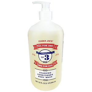 Trader Joe's Formula No.3 "All for One, One for All" Shampoo Conditioner & Body Wash 32 fl oz (1 bottle)