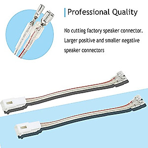 RED WOLF Front Dash Tweeters Speaker Wiring Harness Adapter Connector Plug Replacement for Dodge Ram Jeep Chrysler 2005-2022 Aftermarket Dash Tweeters Audio Cable Plug 2PC