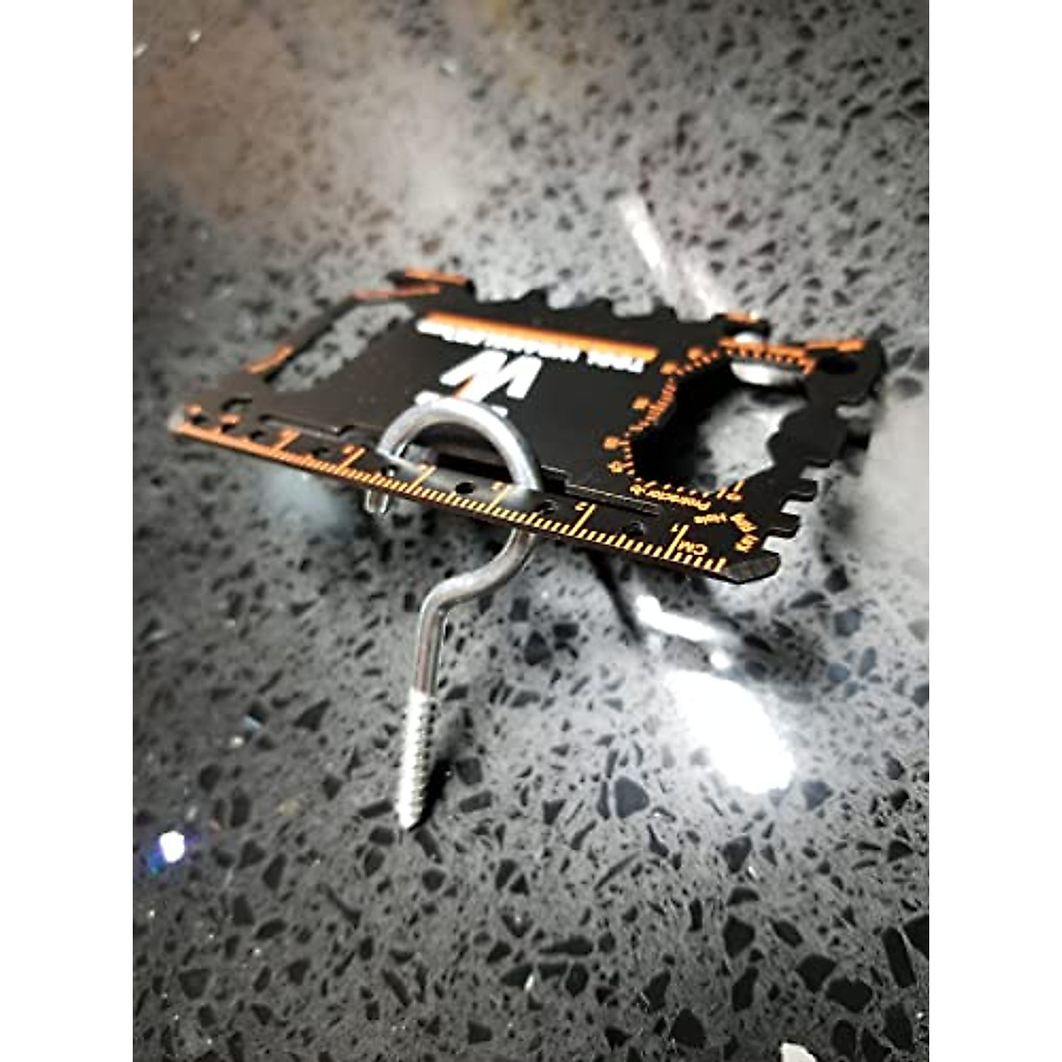 Tool Wrangler 46-in-1 EDC Credit Card Multitool - Gadget For The Wallet Or Pocket – STAINLESS STEEL - Outdoor Survival PSK - Patented Design - Multi-Function Tool For Quick Fixes - Black Edition