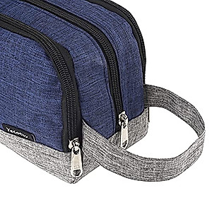 Yeiotsy Toiletry Bag, Color Clash Durable Travel Toiletry Organizer Bag (Dark Blue)