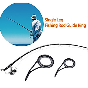 Fishing Rod Repair Kit with Glue,Fishing Rod Tips Guides Replacement Kit Rod Eyelet Stainless Steel Ceramic Ring Repair Kit