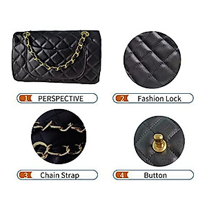 ELLUZ Designer Crossbody Bags for Women Handbags Leather Shoulder Bag Ladies Purse Evening Wallets Luxury Quilted Satchels (Premium White Caviar)