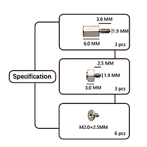 HXHLWN nvme Screw M2 SSD Screws kit pcie nvme mounting Laptop M.2 Screw for Asus Gigabyte ASRock Msi Mothe Laptop