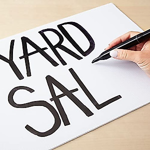 6-Pack Corrugated Plastic Yard Signs with Stakes 17x12 for Outdoor, Garage Sale Supplies, Estate Sale, Open House Poster Board, Birthday, Moving, Lawn, 4mm Thick, White Blank Surface Sheets