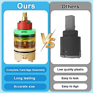 Replacement 95-152/95-154 Shower Cartridge Assembly, Compatible with G0095154, GS-105 for Gerber Safetemp II Single Handle Tub and Shower Faucet Valves