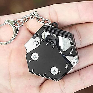 Keychain Screwdriver Multifunctional Hexagon Coin Outdoor EDC Tool Hexagon Folding Pocket Coin Gear Knife Pee Fold Coltello Mini