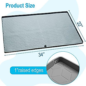 Cibeat 34x22 Under Sink Mat, 34"x22", Grey