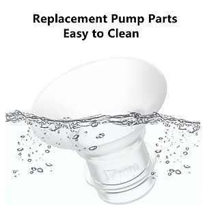 2PCS Flange Insert 17mm Compatible with Medela/Spectra/Willow/TSRETE/Momcozy S9/S12/S9Pro/S12Pro Breastpump 24mm Shields, Reduce 24mm Nipple Tunnel Down to Correct Size, Pump Parts Replace