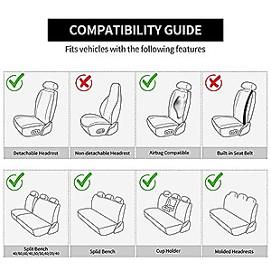 SPEED TREND Car Seat Covers – Premium PU Leather for Ultimate Comfort & Protection, Easy Installation and Universal Fit for Most Cars SUVs Trucks (ST-001 Full Set, TAN)