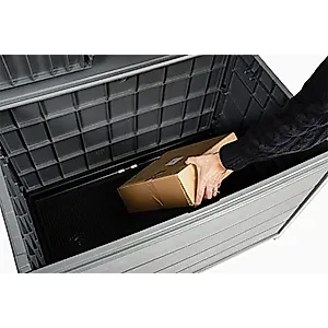 BenchSentry by Genie Package Delivery Box for Outside - Protects Packages from Theft and Weather Damage - Slate