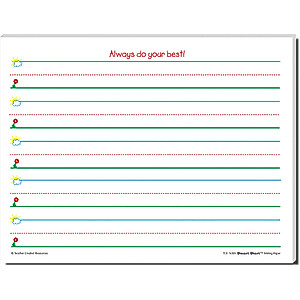 Teacher Created Resources 76501 Smart Start K-1 Writing Paper: 100 sheets, White