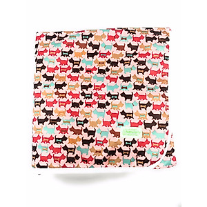 Ultrasoft Washable Large 29" x 29" Changing Pad, Puppy Training Pad, Incontinence Pad (Pink Dogs)