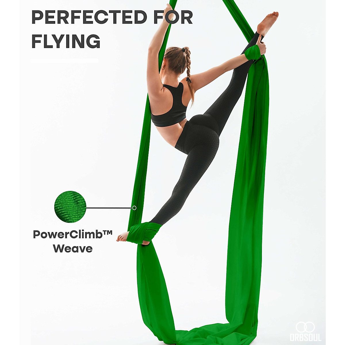Aurora PRO Aerial Silks + Yoga Hammock (Full Rigging Hardware) Safety CE Certified - 100% Premium Nylon in 40 Denier