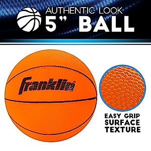 Franklin Sports Over The Door Mini LED Scoring Basketball Hoop - Slam Dunk Approved - Shatter Resistant - Accessories Included 17.75" x 12"