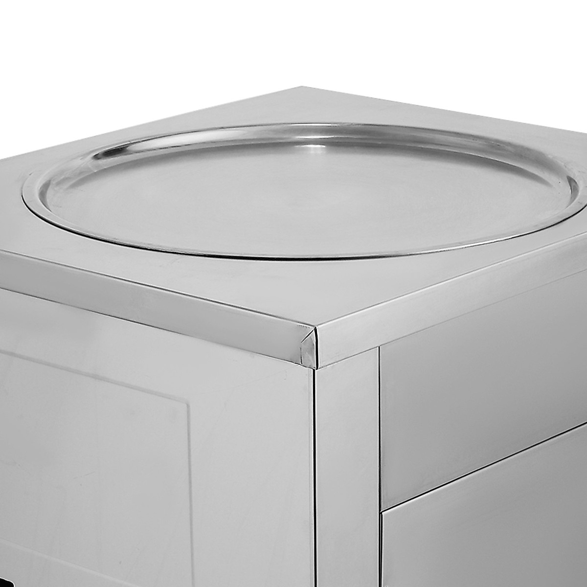 Happybuy Ice Cream Machine Maker 1800W Ice Cream Machine Commercial Flat Plate Electric Ice Cream Machine 19.7'' Squre Pan Ice Cream Roller Maker (Round Pan)