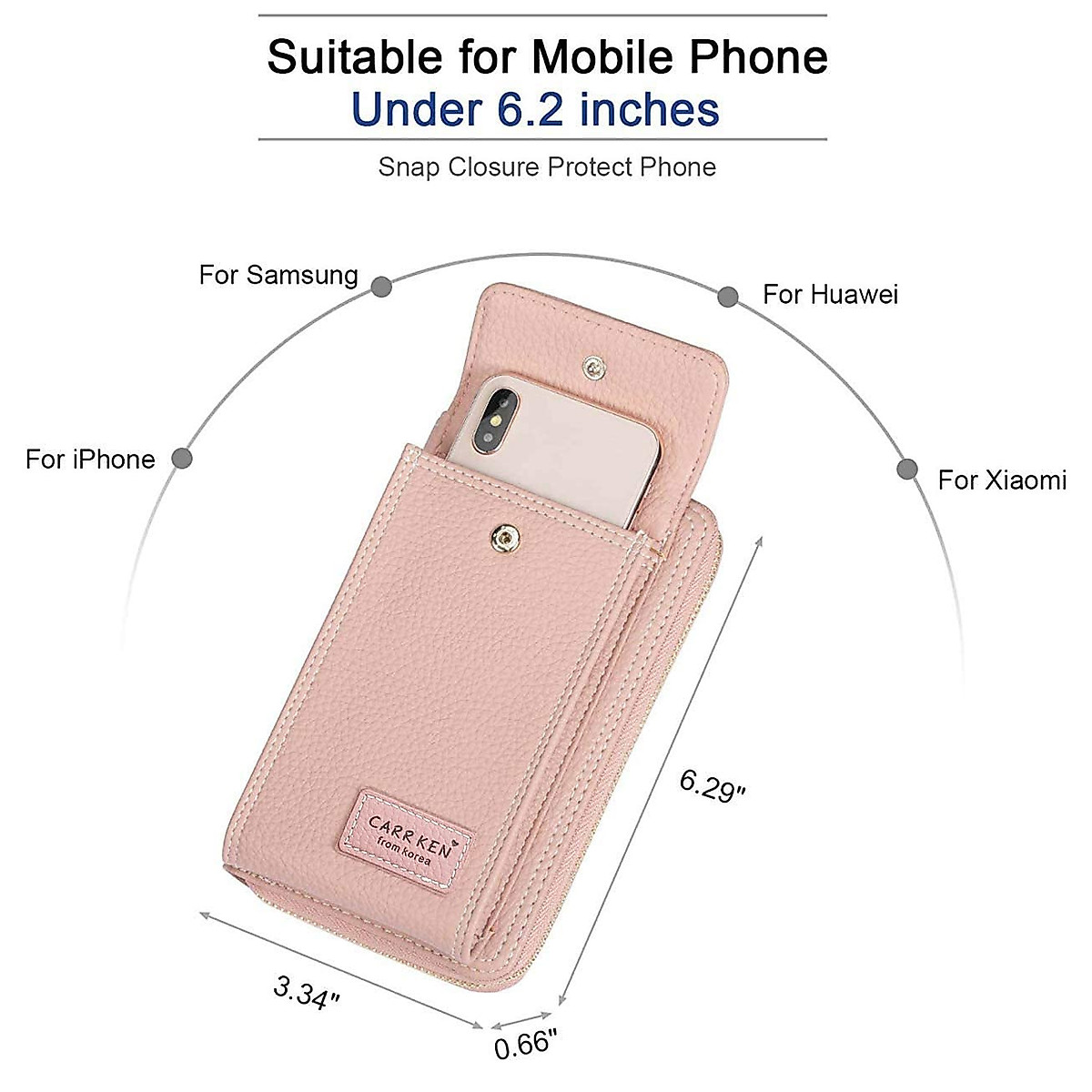 Valentoria Womens Crossbody Bag Cell phone Wallet Small Shoulder Purse Leather Card Handbag