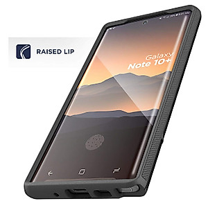 Encased Galaxy Note 10 Plus Belt Clip Protective Holster Case (2019 Rebel Armor) Heavy Duty Rugged Full Body Cover w/Holder for Samsung Note 10+ (Black)