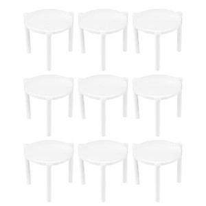 Toyvian 100pcs Pizza Saver Stand White Plastic Pizza Tripod Stack for Restaurant Container Pizza boxes