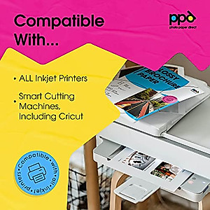 PPD 100 Sheets Inkjet Glossy Brochure and Flyer Paper 8.5x11 37lbs 140gsm Professional Quality Double Sided Instant Dry and Water-Resistant (PPD-72-100)