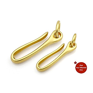 CRAFTMEMORE 1pc Fish Hook Key Chain Solid Brass Japanese Fish Hook Keyring Wallet Holder Belt Clip (2 1/4" (58mm))