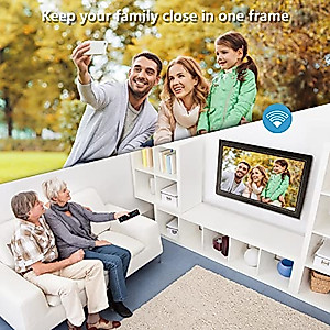 Digital Picture Frame 15.6 Inch Large Digital Photo Frame Full HD Touchscreen Smart Cloud Photo Frame with 32GB Storage, Auto-Rotate, Easy Setup to Share Photos or Videos via AiMOR APP, Wall Mountable
