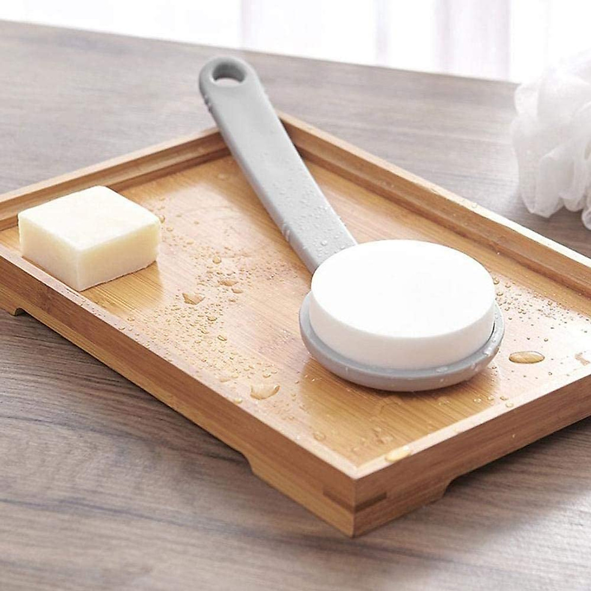 WAGA Bath Brush Body Exfoliating Scrubber Long Handle Body Back Massage Shower Foam Bath Body Brush Cleansing Accessories