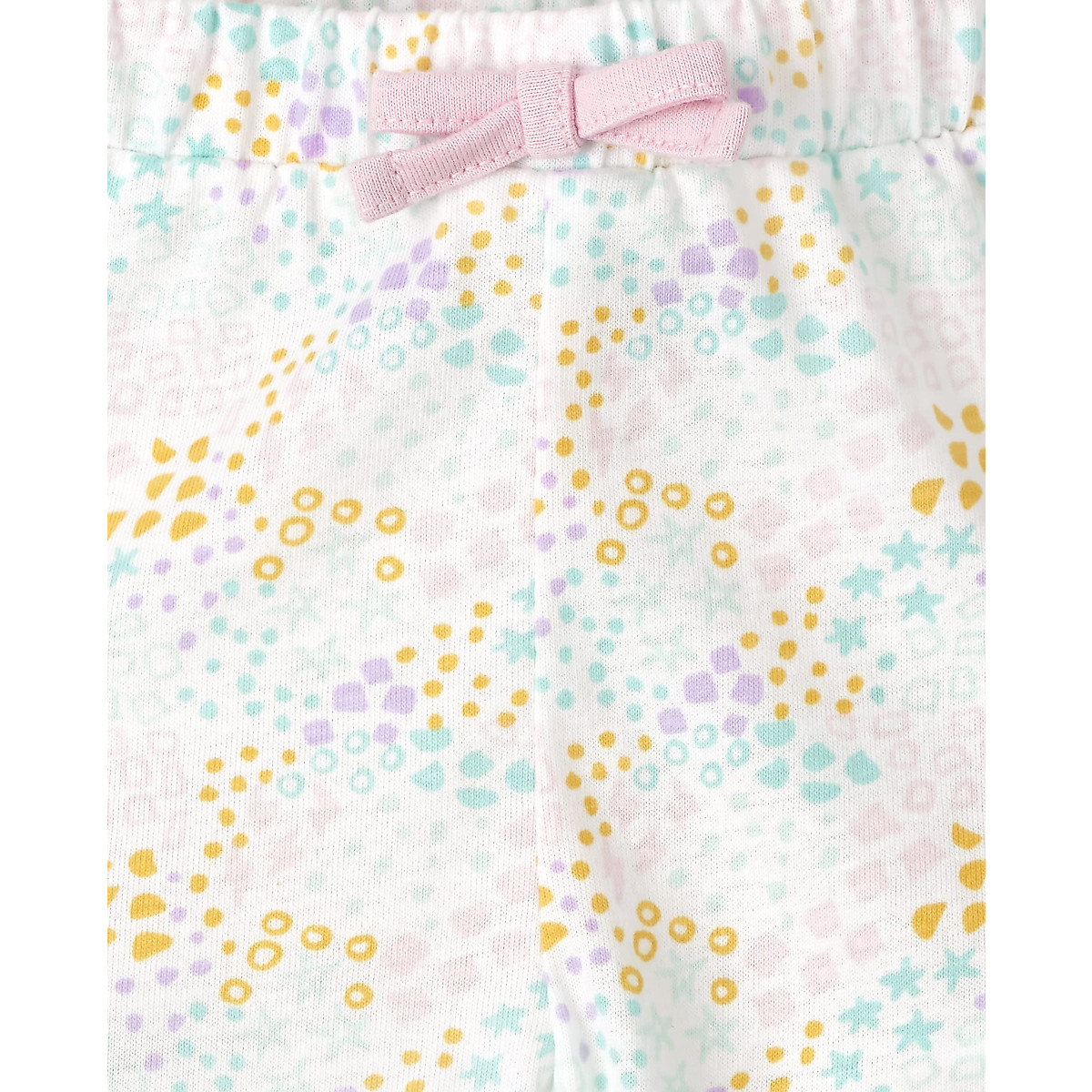 The Children's Place baby girls The Children's Place Unisex Basic Everyday, 100% Cotton, Shorts Casual Pants, Blue Coral/Pink Sand/Rainbow Stripe/Windflower - 4 Pack, 3-6 Months US