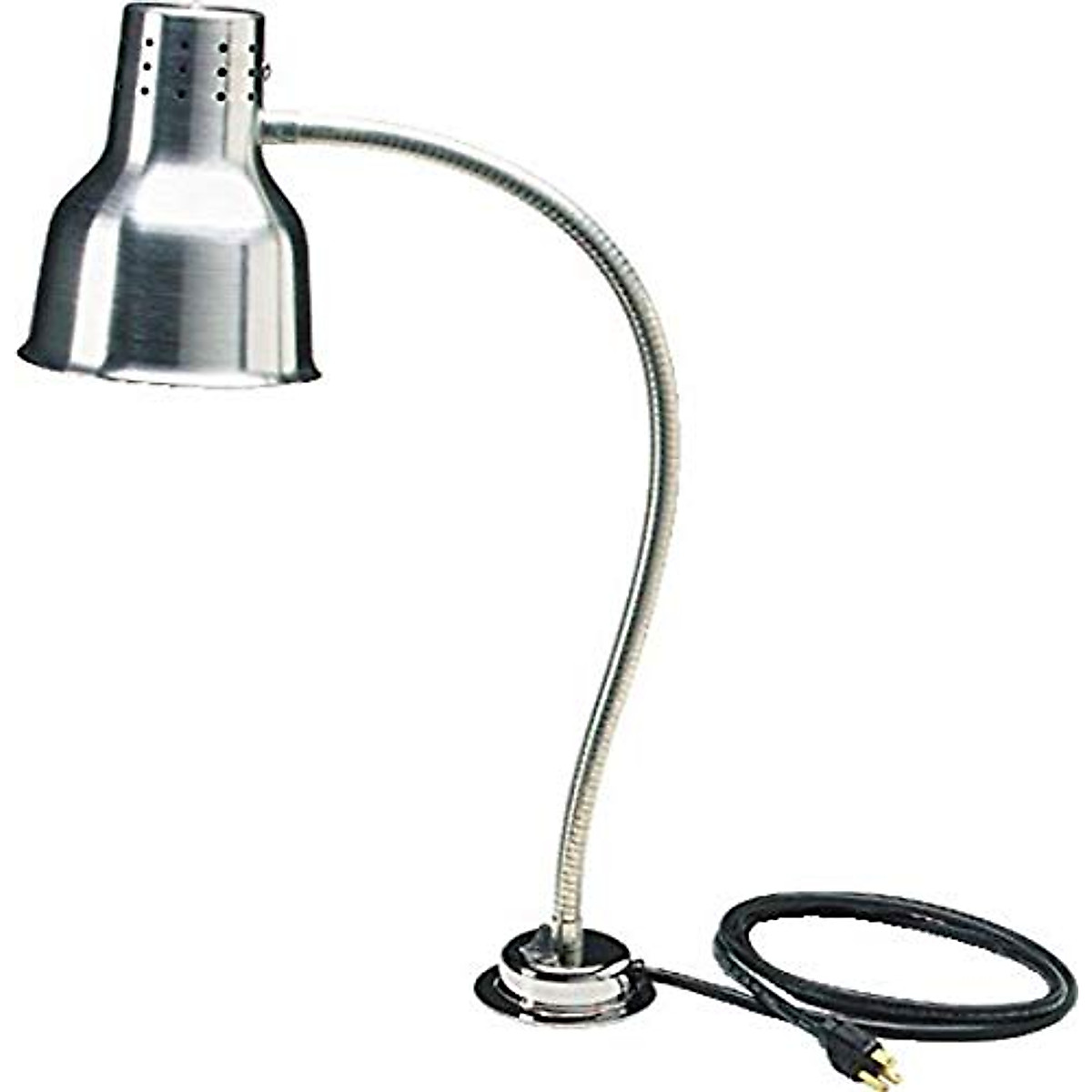 Carlisle FoodService Products HL818500 FlexiGlow Aluminum Heat Lamp with Bulb, Single Arm, 24" H x 4" Base Dia., Silver