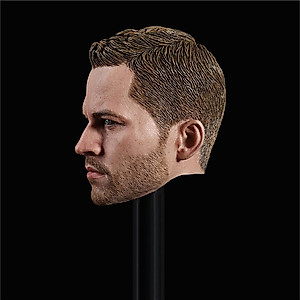 1/6 Scale Male Head Sculpt,European Strong Man Handsome Man Head Carved Carving for 12inch Action Figure Body Collectible (B)