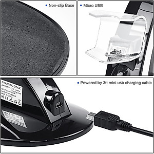 PS4 Controller Charger,Vergissm Playstation 4 / PS4 / PS4 Pro / PS4 Slim Controller USB Charging Docking Station Stand for Sony PS4 Controller