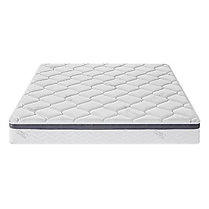 King Size Mattress - 10 Inch Cool Memory Foam & Spring Hybrid Mattress with Breathable Cover - Comfort Plush Euro Pillow Top - Rolled in a Box - Oliver & Smith