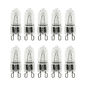 Vstar® G9 Halogen Bulb, 50-Watt 120-Volt Halogen G9 Base,2700K,Dimmable,Pack of 10