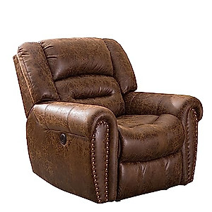Phoenix Home Classic Power Chair Recliner, Nut Brown