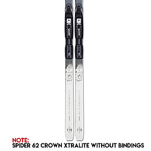 FISCHER Adult Spider 62 Crown Xtralite Adventure Lightweight Steel-Edge Nordic Skis Without Bindings, 179