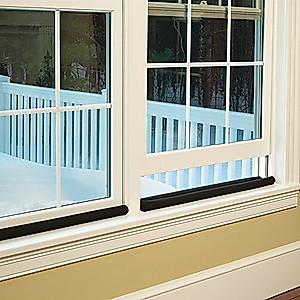 Twin Draft Guard 60232-DNA, Single, Black Extreme, Original Year-Round Insulator, Trademarked and Patented Under Door Draft Stopper