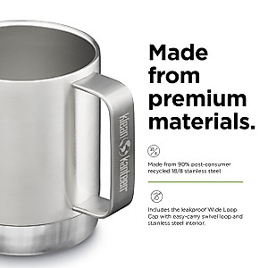 Klean Kanteen Insulated Camp Mug - 12 oz - Brushed Stainless