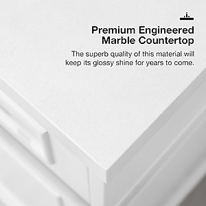 Ove Decors Emery 72 in. Double Sink Bathroom Vanity, in Pure White